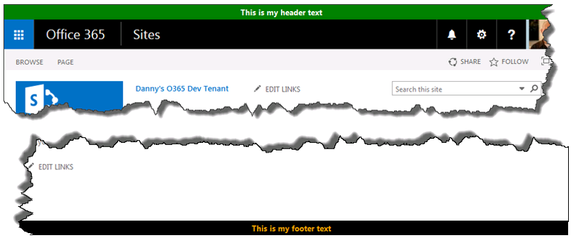 Custom site header and footer using a SharePoint-hosted add-in | Running With Elevated Privileges