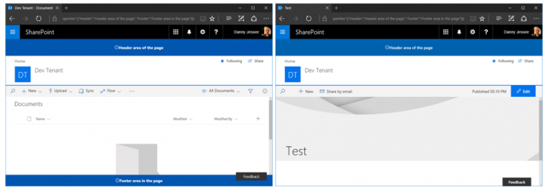 Custom modern page header and footer using SharePoint Framework | Running With Elevated Privileges